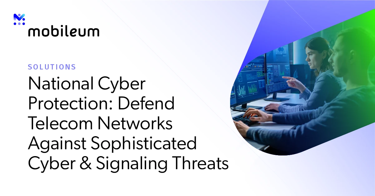 National Cyber Protection – Mobileum - Active Intelligence